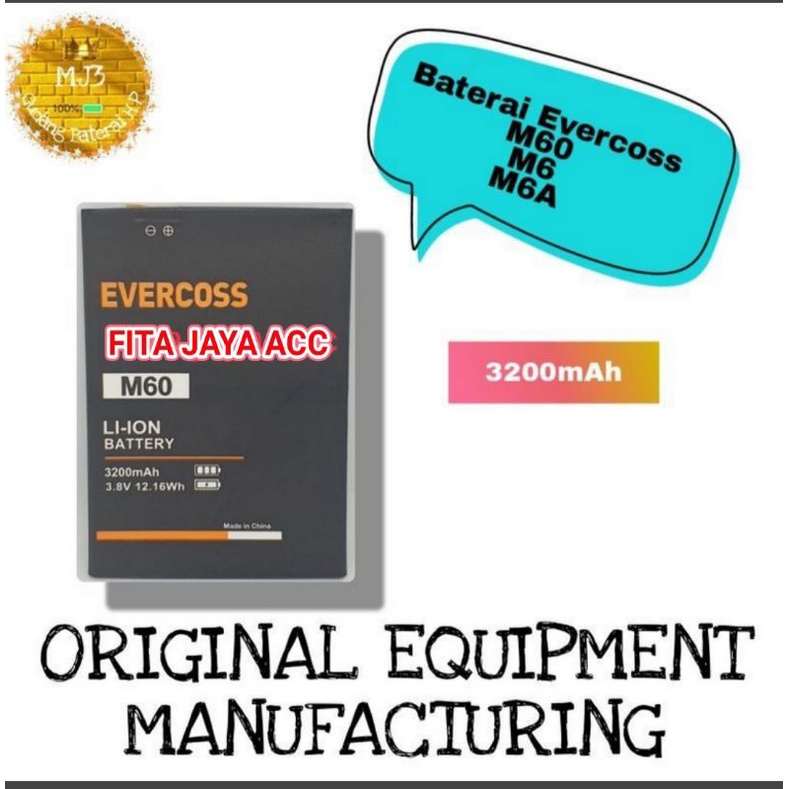 Jual baterai hp Evercoss M6/M60/M6A 100% ORIGINAL | Shopee Indonesia