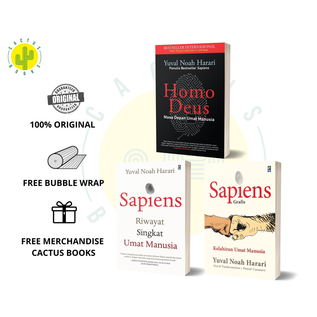 Jual YUVAL NOAH HARARI - SAPIENS, HOMO DEUS, SAPIENS GRAFIS | Shopee ...