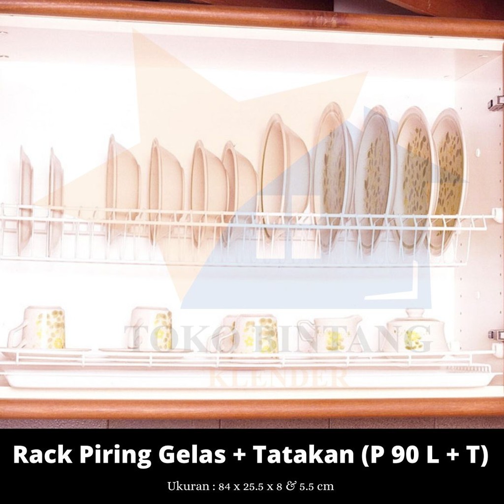 Jual Rack Piring Gelas + Tatakan Modelline (P 90 L + T) | Shopee Indonesia