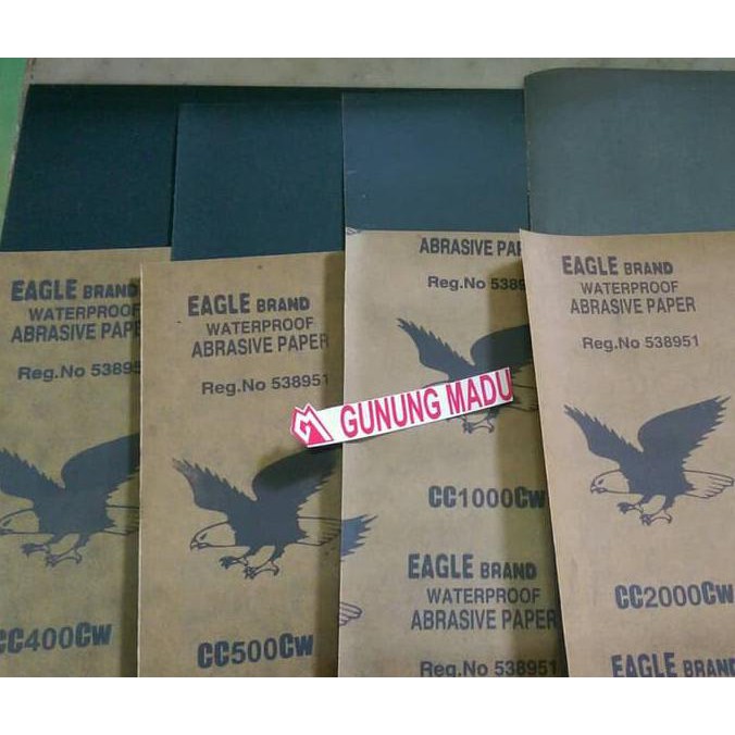 Jual AMPLAS HALUS LEMBARAN EAGLE NO 400 500 1000 2000 / KERTAS PASIR ...