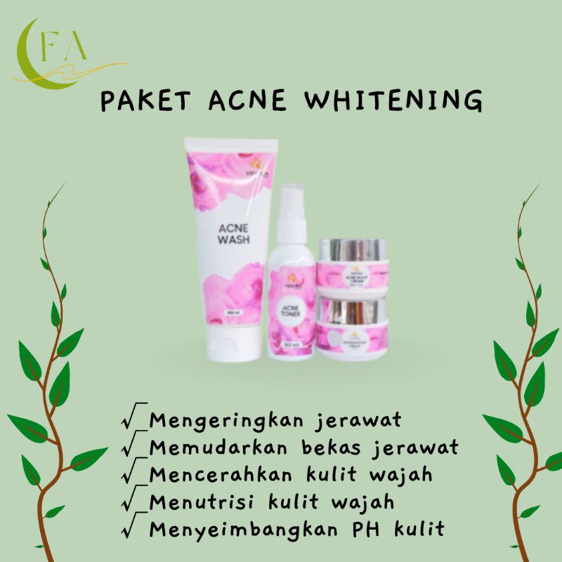 Jual PAKET VENORA SKINCARE WHITENING SERIES/ACNE SERIES | Shopee Indonesia