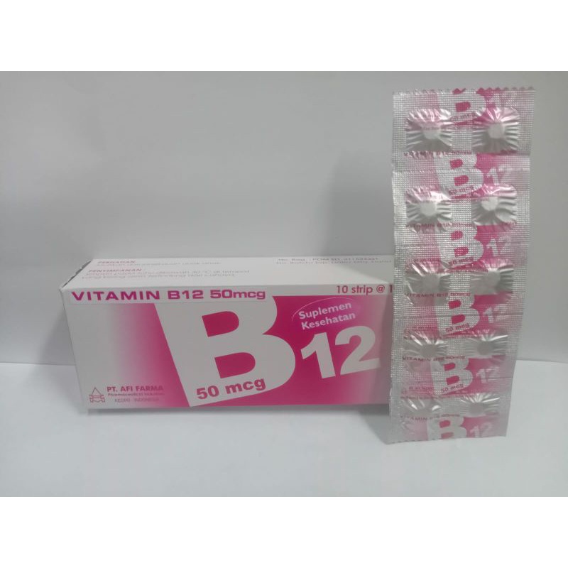 Jual Vitamin B12 50Mcg Afi Farma Tablet 10's (strip) | Shopee Indonesia