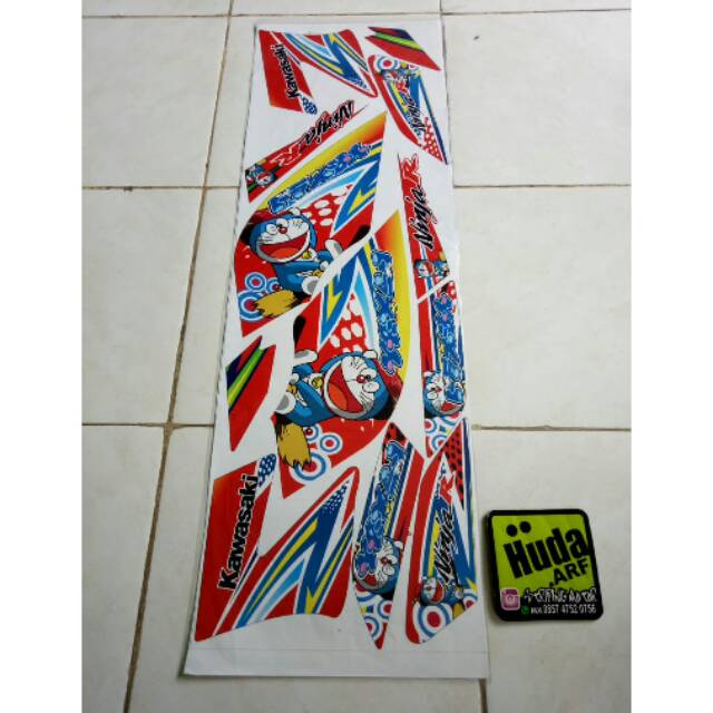 Jual striping/lis/sticker variasi NINJA R "DORAEMON" merah-biru-hitam ...
