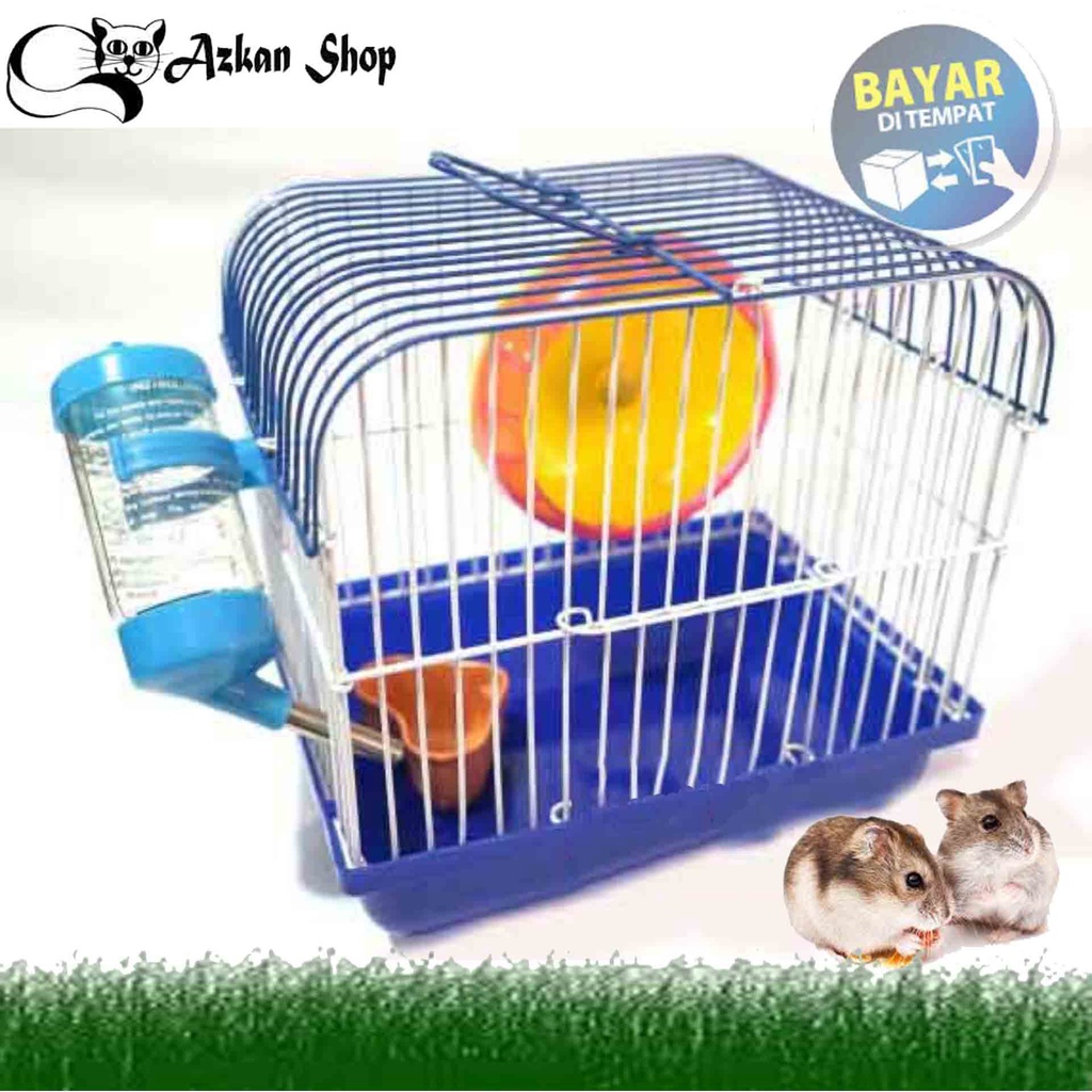 Jual Kandang Hamster Murah Warna Biru dengan Free Botol Minum | Shopee ...