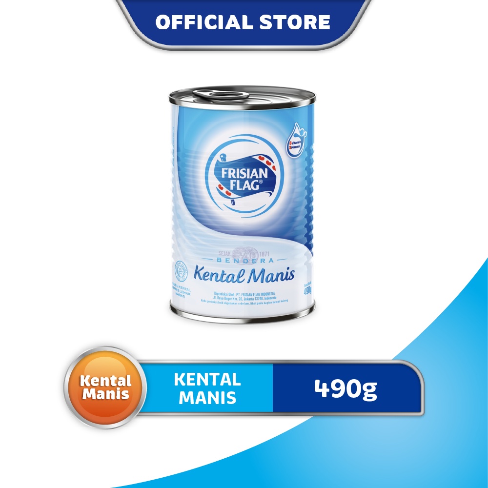 Jual Frisian Flag Bendera Kental Manis Kaleng 490g - 1 pcs | Shopee Indonesia