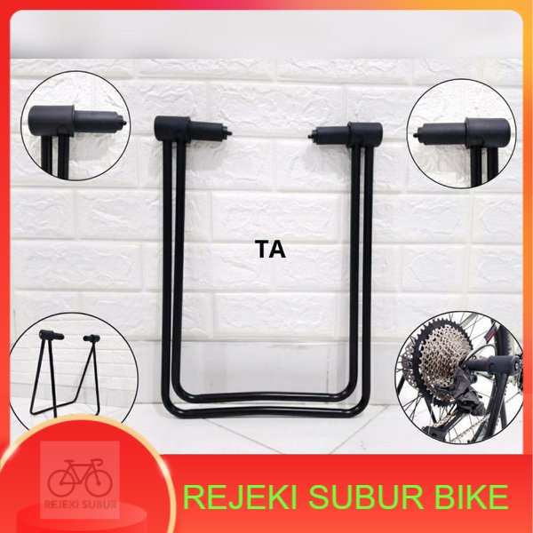 Jual PADDOCK BIKE STAND SEPEDA AS TA HITAM True Axle Standart Segitiga ...