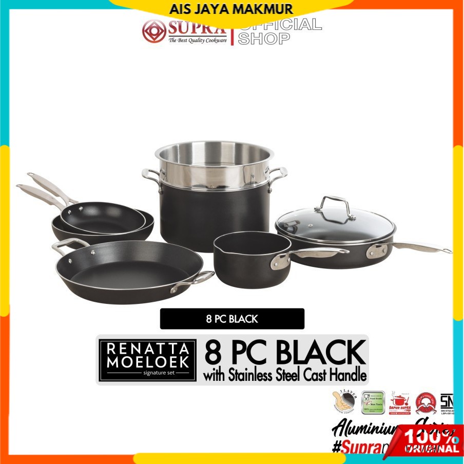 Jual Panci supra renatta moeloek 8 pc Cookware set Supra 8pc Original ...