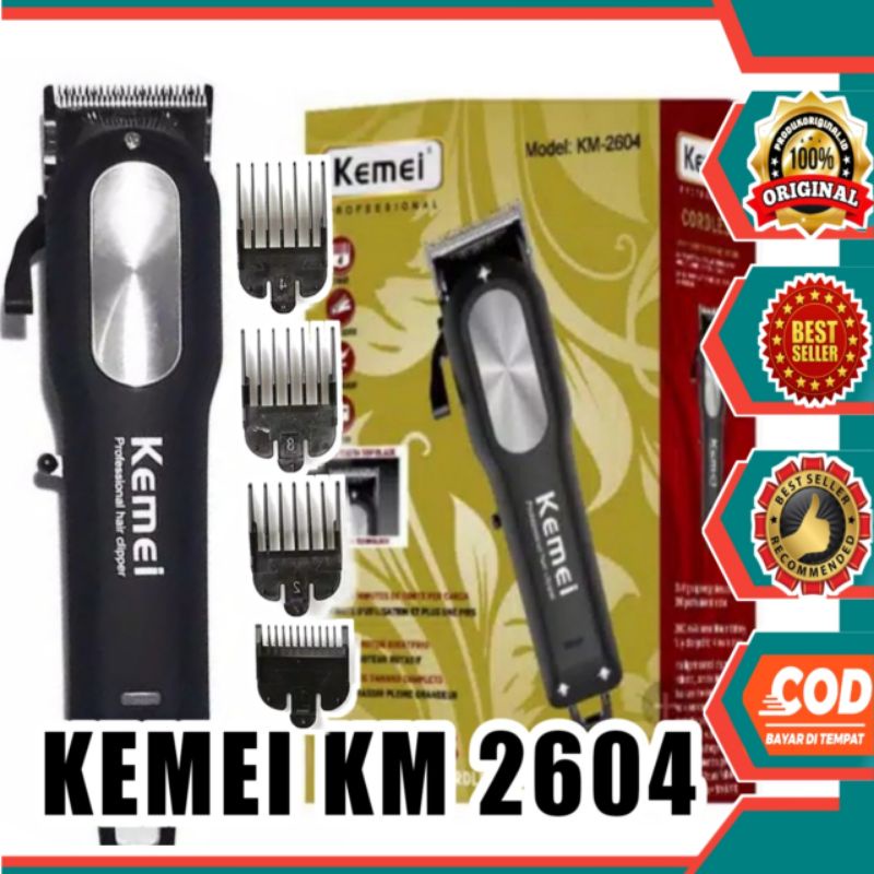 Jual COD!! MESIN CLIPPER ALAT CUKUR RAMBUT MERK KEMEI KM 2604 Untuk potong rambut salon ...