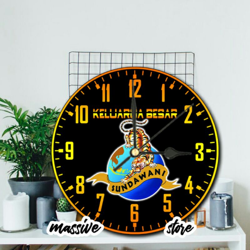 Jual JAM DINDING PAGUYUBAN SUNDAWANI/HIASAN DINDING/UNIK/MINIMALIS ...