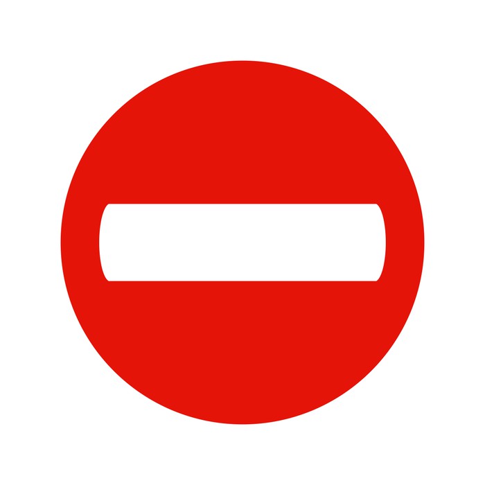 Jual RAMBU DILARANG MASUK Plat Aluminium Lingkaran Diameter 30 cm ...