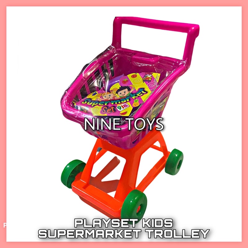 Jual MAINAN TROLLEY SUPERMARKET DORONGAN BELANJA ANAK TROLLI BUAH ...