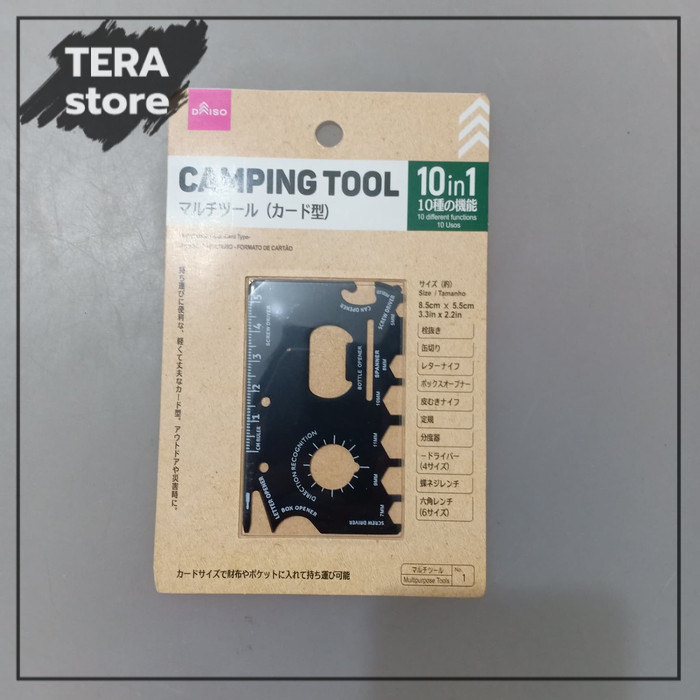 Jual DAISO camping tool alat kemah alat serba guna model kartu | Shopee ...