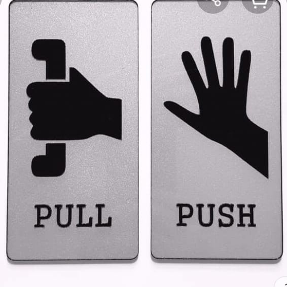 Jual sign tanda gambar akrilik push pull tarik dorong pintu | Shopee ...