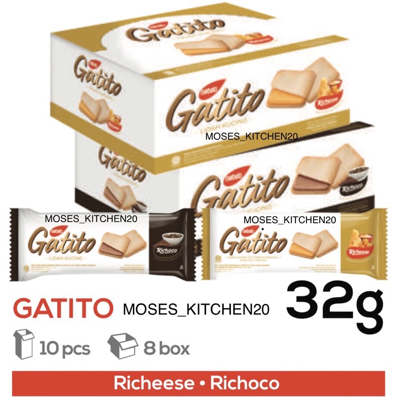 Jual NABATI GATITO BISKUIT KUE LIDAH KUCING 32 | Shopee Indonesia