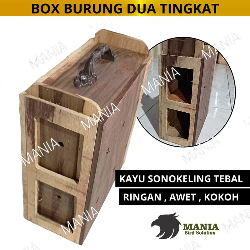 Jual BOX BURUNG SANGKAR UNTULAN TINGKAT ISI DUA KAYU SONOKELING ...