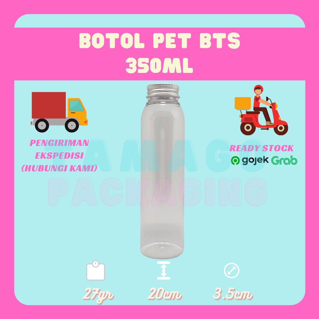 Jual Botol Plastik BTS 350ml (MINIMAL 25 PCS) | Shopee Indonesia