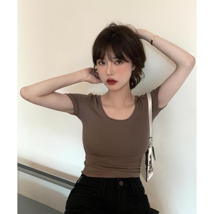 Jual Rsb Bj282 Baju Wanita Korean Sexy Crop Top Kaos Crop Tee Baju 1027