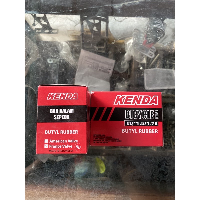 Jual ban dalam sepeda ukuran 20 x 1.50 - 1.75 kenda presta fv 60 folding lipat minion | Shopee ...