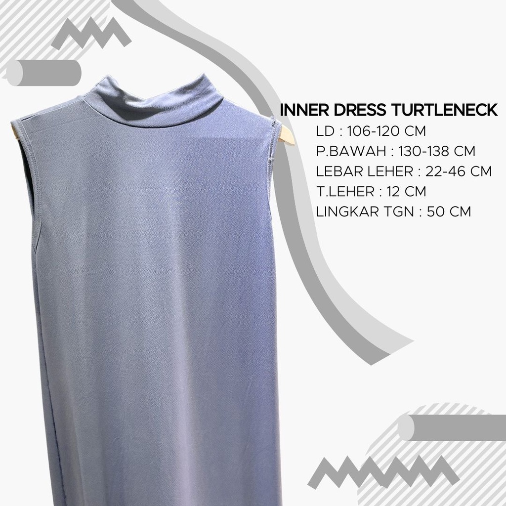 Jual INNER DRESS TURTLENECK SLEEVELEES PREMIUM TEBAL / INNER DRES LEHER ...