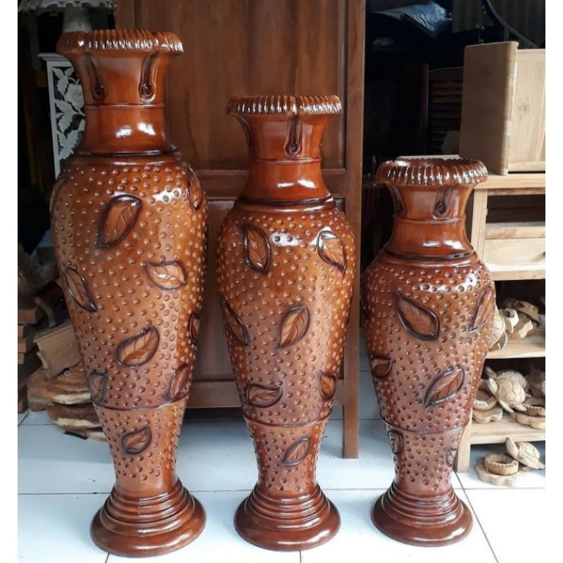 Jual GUCI MOTIF DAUN SATU SET (BAHAN KAYU JATI) | Shopee Indonesia