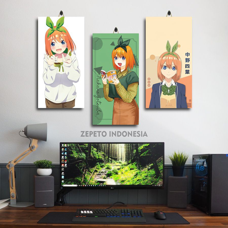 Jual DEKORASI KAMAR ANIME GAMBAR YOTSUBA NAKANO GOTOUBUN 15X30 QB5MI ...