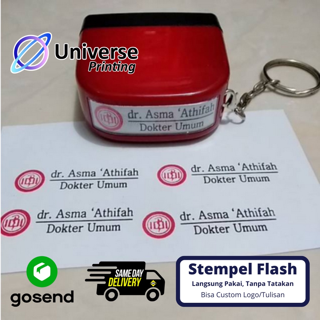 Jual STEMPEL Nama Dokter Stempel Flash BIDAN / Stempel NAMA TOKO | Shopee Indonesia