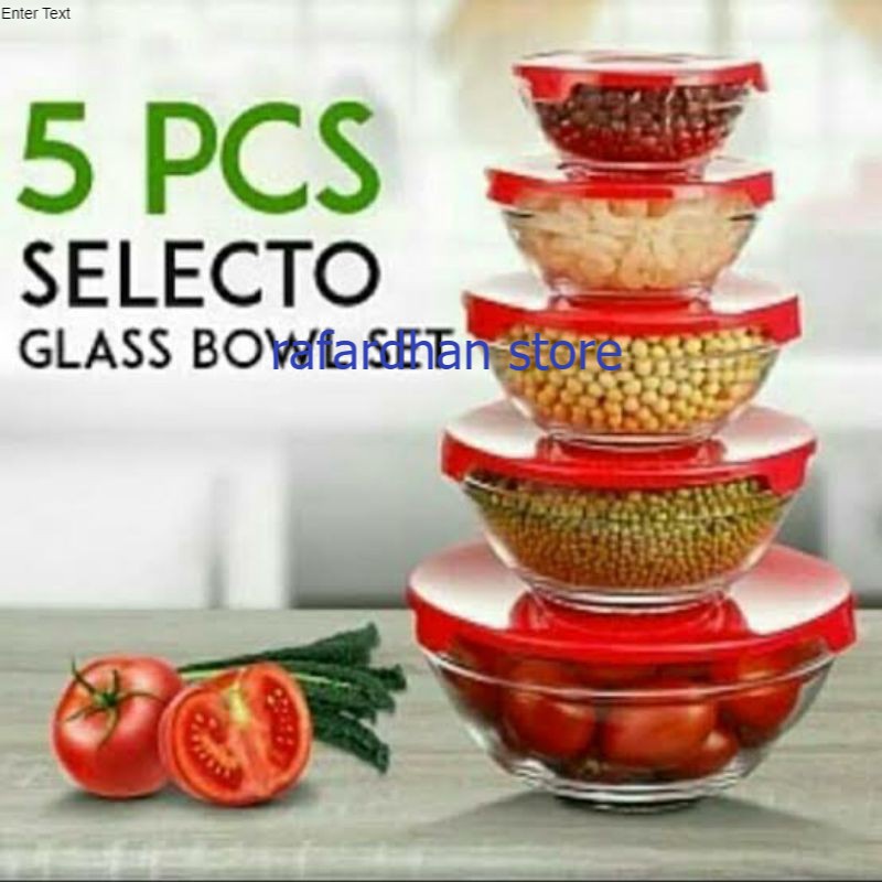 Jual Selecto Glass Bowl Set, Mangkok Set Kaca 5 Susun | Shopee Indonesia