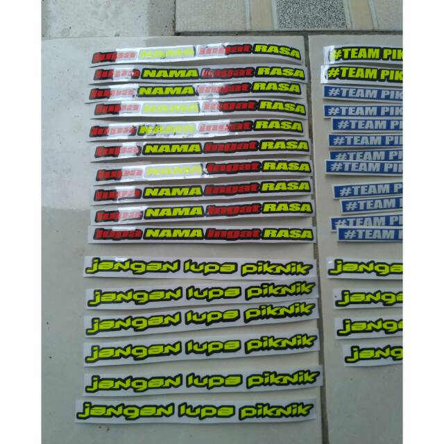 Jual Sticker Visor | Lupa Nama Ingat Rasa | Jangan Lupa Piknik | Shopee ...