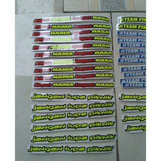 Jual Sticker Visor | Lupa Nama Ingat Rasa | Jangan Lupa Piknik | Shopee ...