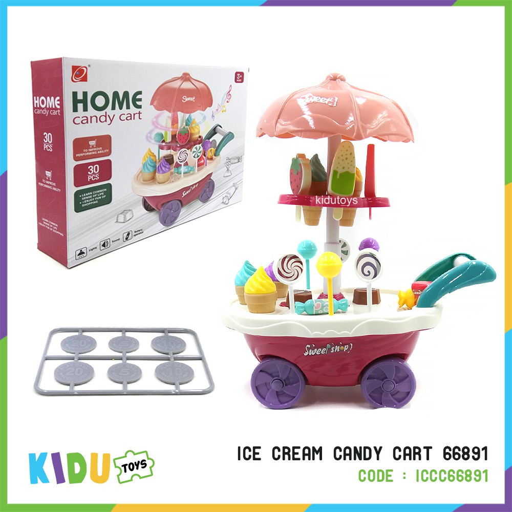 Jual Mainan Anak Ice Cream Candy Cart 66891 Kidu Toys | Shopee Indonesia