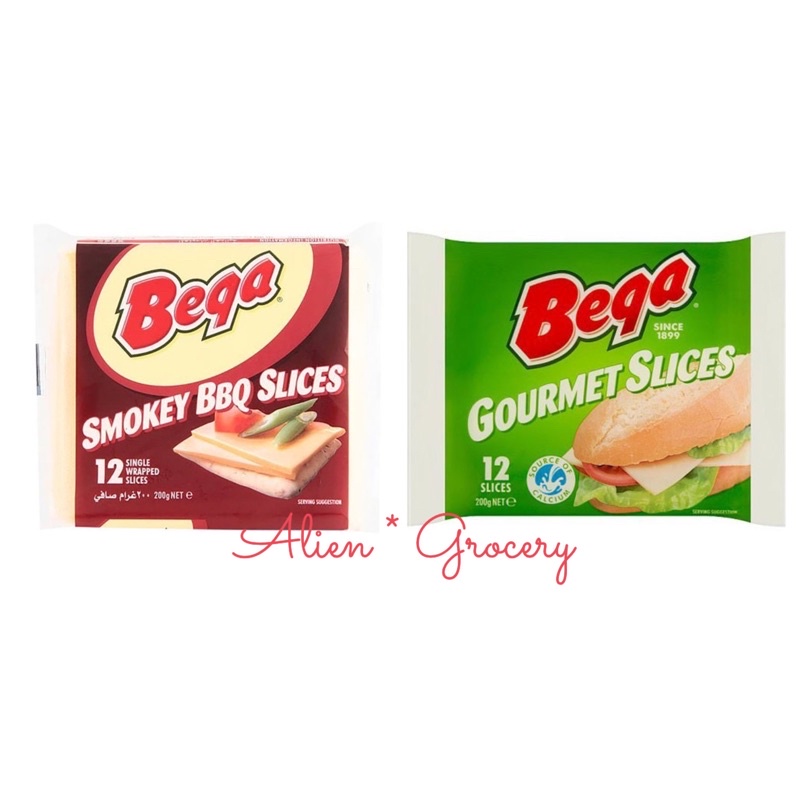 Jual BEGA Smokey BBQ Gourmet Cheese Slices Keju Slice isi 12 200gr ...