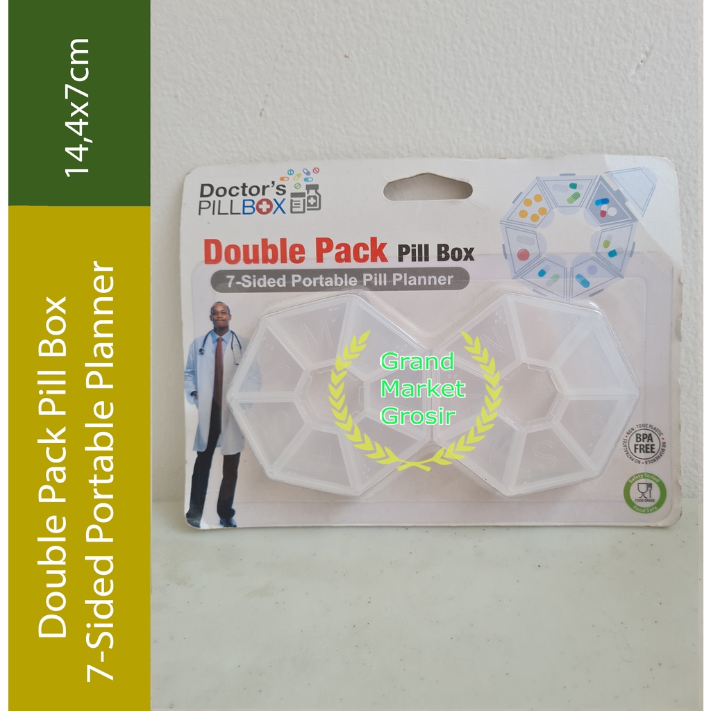 Jual Double Pack Pil Box7 Sided Portable Planner | Shopee Indonesia