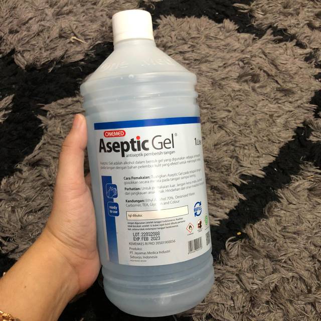Jual Aseptic Gel ONEMED 1 Liter ( 1000mL ) ( Aseptan Antiseptic ...