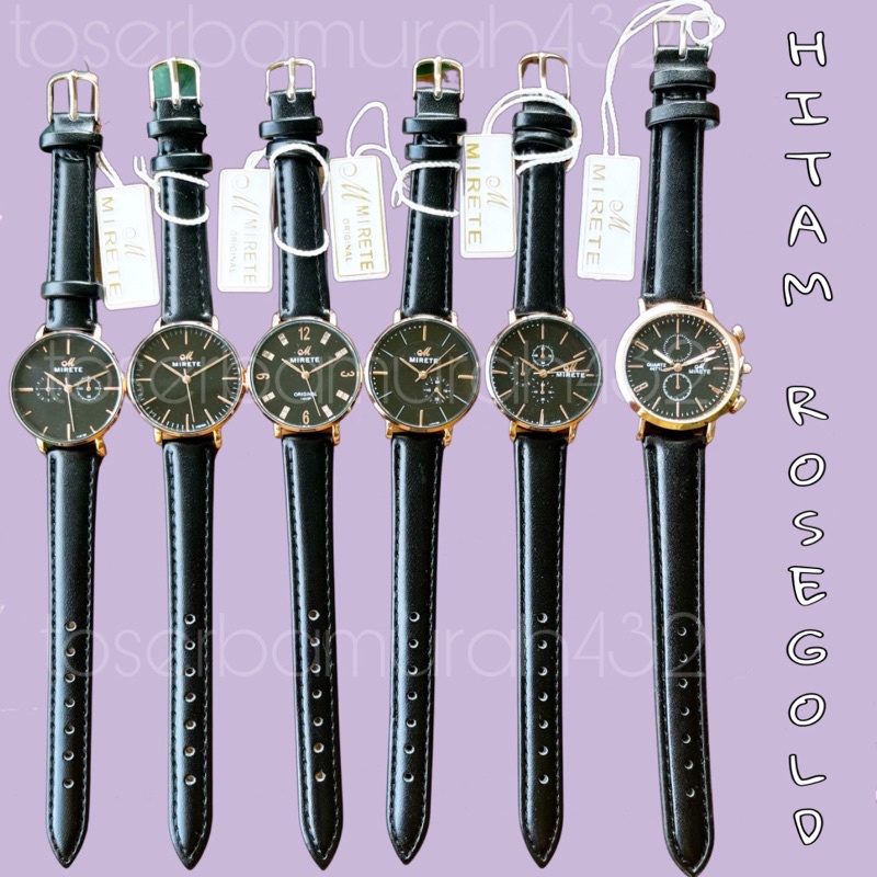 Jual JAM TANGAN MIRETE KALEP MURAH MERIAH HITAM ROSEGOLD | Shopee Indonesia