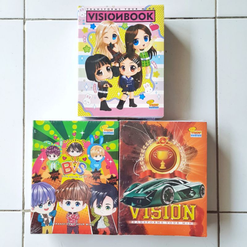 Jual Buku Tulis Vision 58 lembar (10pcs) Gambar Random | Shopee Indonesia