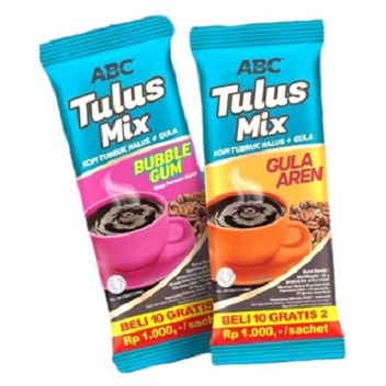 Jual Kopi ABC Tulus Mix Tubruk Halus Mix Gula Aren Bubble gum 1 Renceng ...