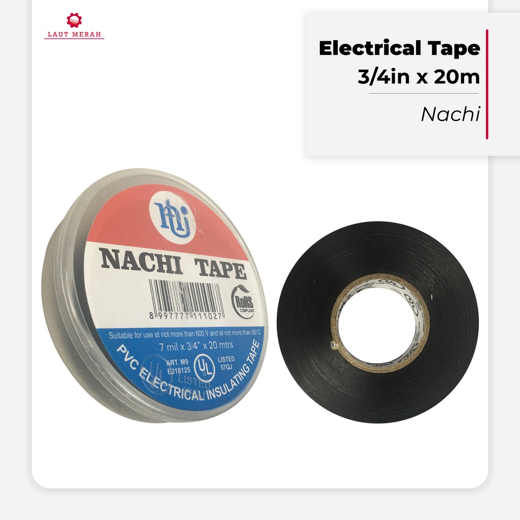 Jual NACHI TAPE isolasi listrik ( solasi kabel) PVC electrical ...