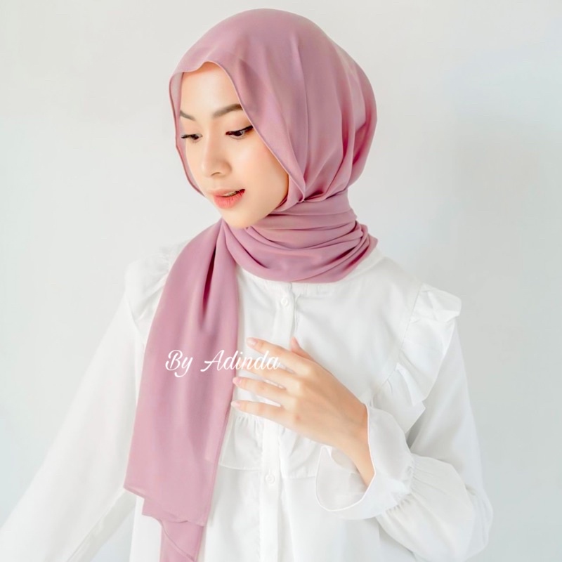 Jual 𝐁𝐘 𝐀𝐃𝐈𝐍𝐃𝐀 Pashmina Cerutti babydoll panjang 180cmx75cm Pasmina ceruty JUMBO Hijab instant ...