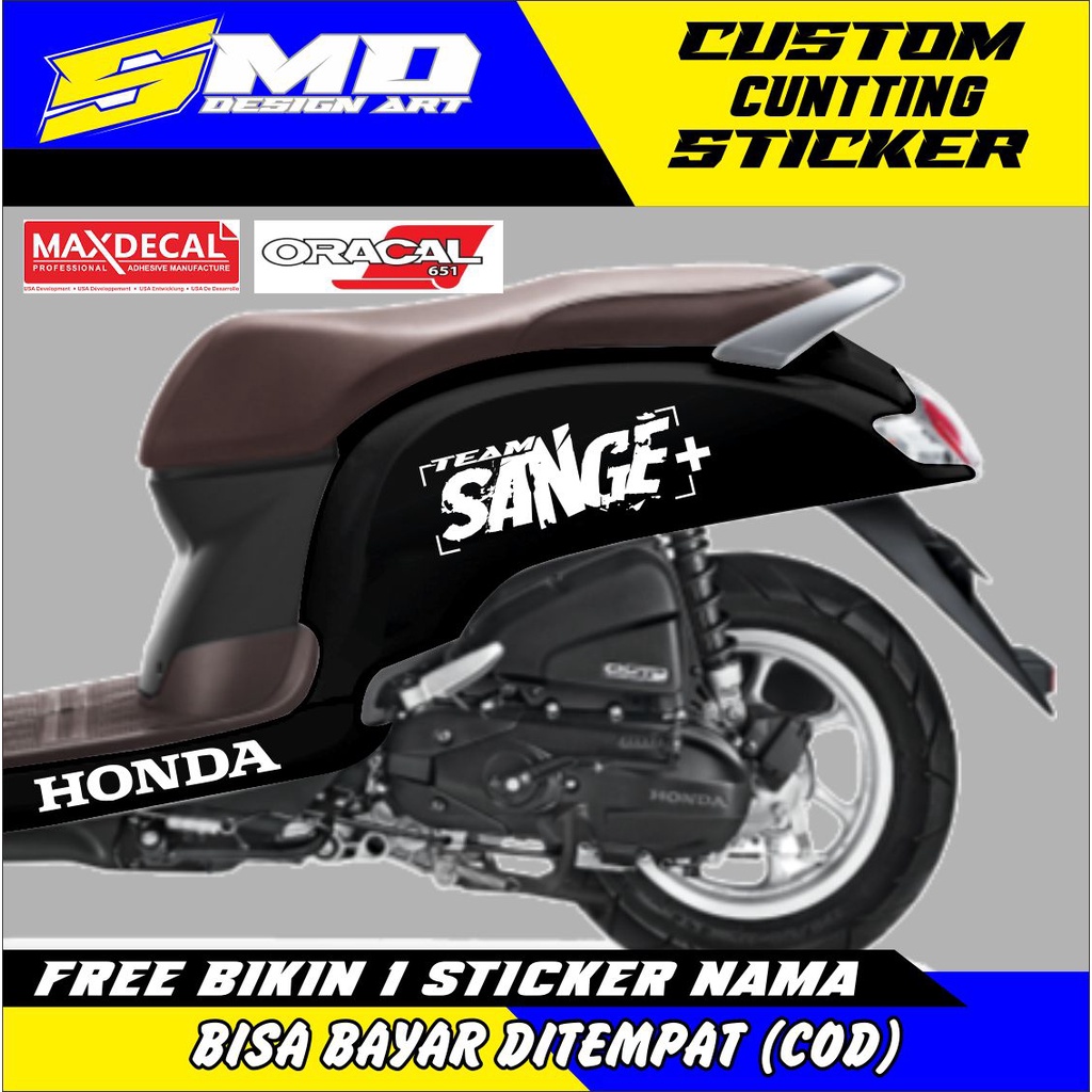 Jual cutting sticker motor scoopy-genio sange racing striping | Shopee ...