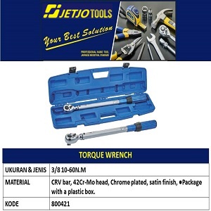 Jual Kunci Moment 10-60 N.M JETJO TOOLS 800421 / Torgue Wrench 3/8" LAKONI PRO | Shopee Indonesia