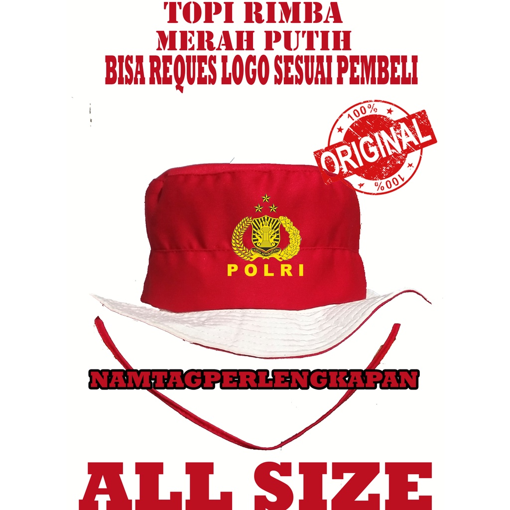 Jual Topi Rimba Polri Merah Putih | Shopee Indonesia