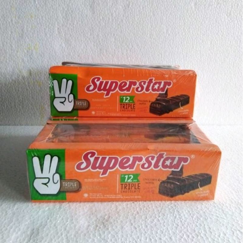 Jual SUPERSTAR WAFER SUPERMAN TRIPLE CHOCOLATE 12Pcs | Shopee Indonesia