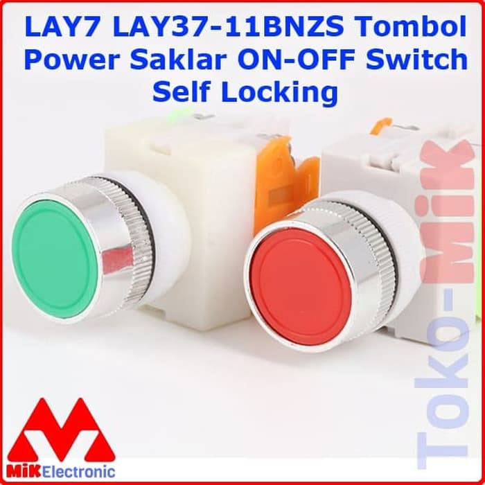 Jual LAY7 LAY37-11BNZS TOMBOL POWER SAKLAR ON-OFF SWITCH SELF LOCKING ...