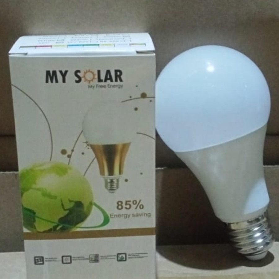 Jual Bohlam lampu LED Dc 12v 10watt my solar putih E27, 10w - Putih ...