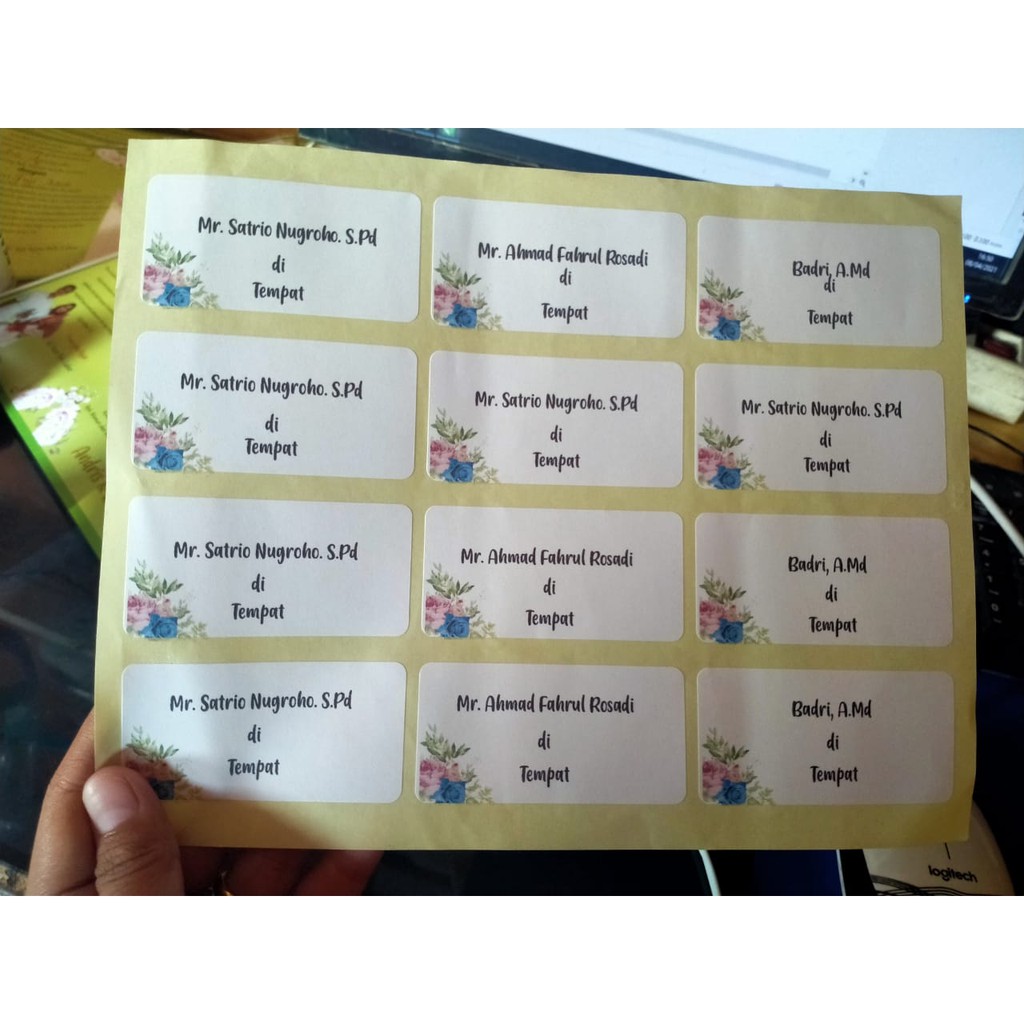 Jual Cetak Label Undangan 103 | Shopee Indonesia