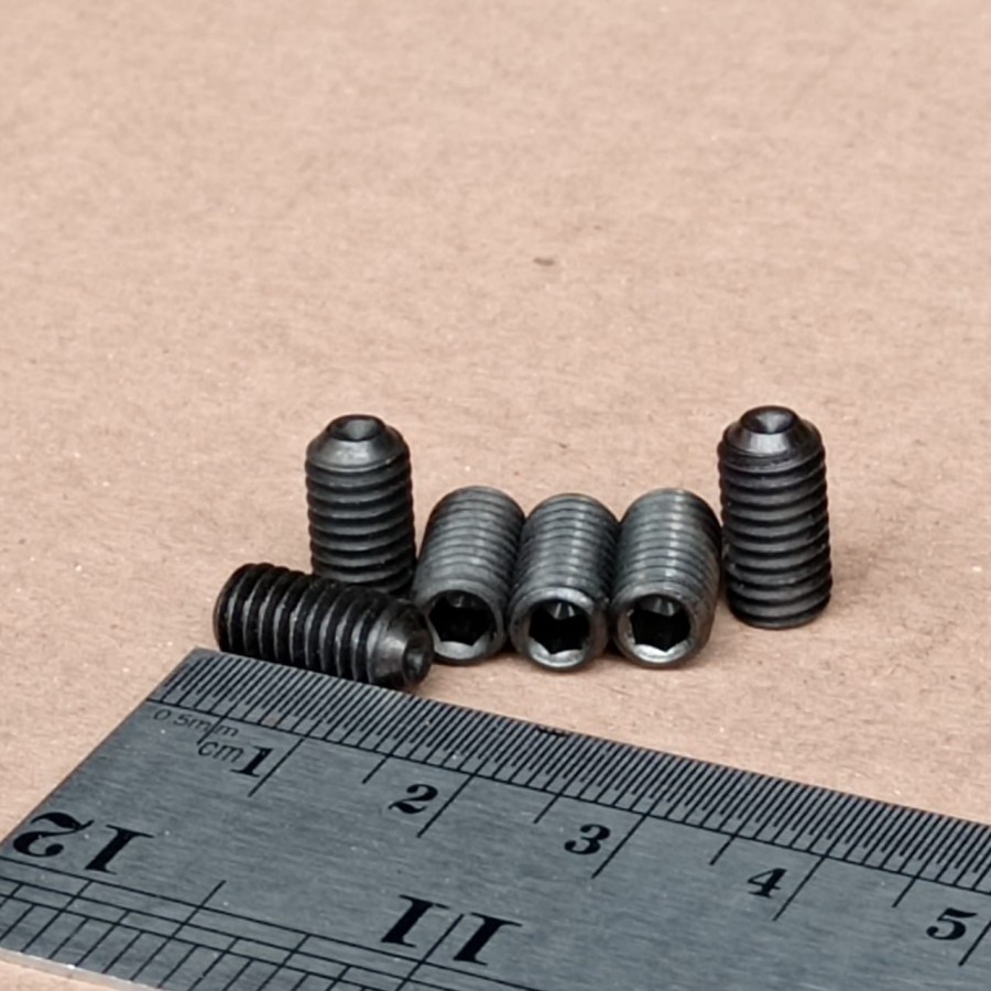 Jual M6X12 BAUT L TANAM BAJA HITAM / BAUT L TANAM M6 X 12 HITAM SOCKET SET SCREW BAUT SPIE SINAR ...