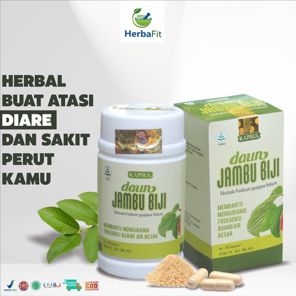 Jual OBAT DIARE Kapsul Daun Jambu Biji Tazakka isi 60 Kapsul HALAL dan ...