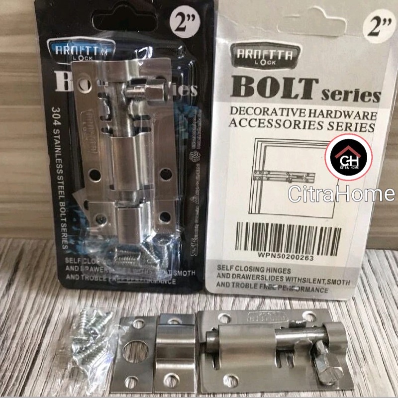 Jual Grendel /Slot Pintu Stainless 2” Arnetta | Shopee Indonesia