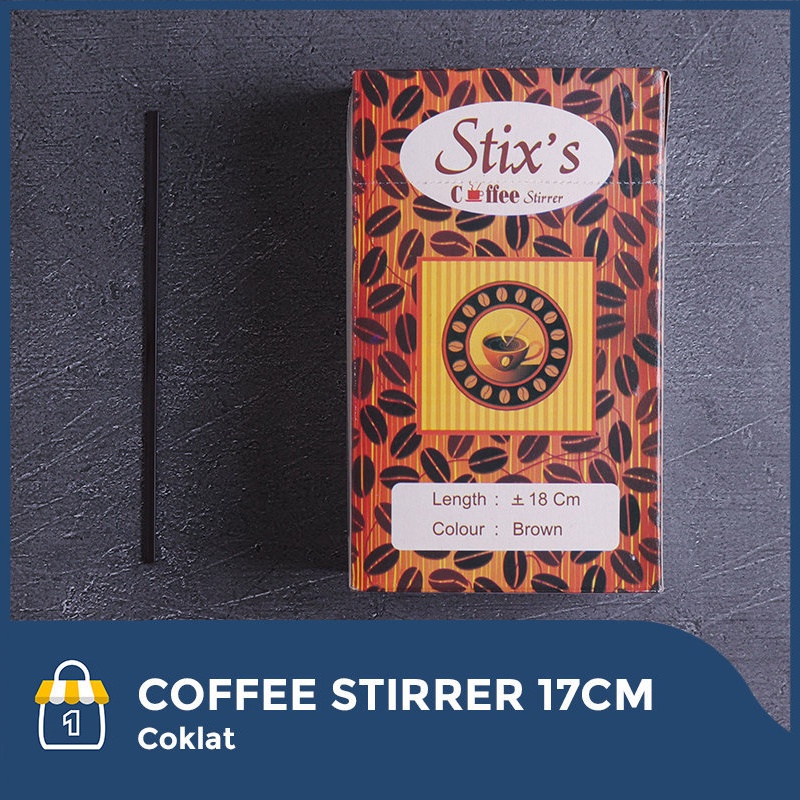 Jual STIX'S - Sedotan Kopi Pipih Panjang Coklat (Coffee Stirrer ...