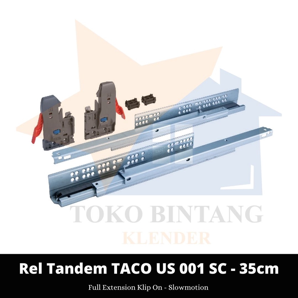 Jual Rel Tandem TACO Soft Closed 35cm (pcs) | Shopee Indonesia